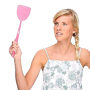 Fly Swatter, 5 Pack Manual Pest Control Colorful Plastic with 17.5'' Durable Long Handle House Wife Helper (5X)