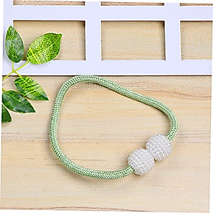 BESPORTBLE 2 Pcs Drapery tie Backs Window tiebacks Shower Curtain tie Backs Rope Curtain holdbacks Window Treatments Curtains Curtain tiebacks Curtain Rope tie Backs Magnet Fasteners