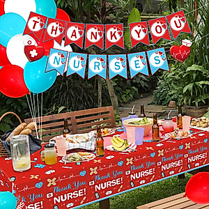 Yavxzvbw 3Pcs We Appreciate You Decorations Nurses Week Tablecloths Thank You Nurses Tablecloths for Nurse Appreciation Week Nurse Week Decorations Nurse Graduation Party Supplies