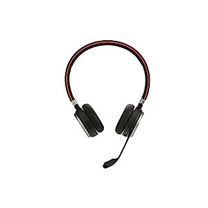 Jabra Evolve 65 Bluetooth Stereo Headset Bundle, MS Version, Two Mic Cushions, USB Dongle, Charging Stand, Compatible for Skype for Business, Lync, Teams, Voice & Video Apps, Smartphones, Pc, Mac