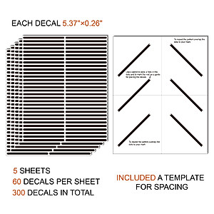 A Room with Black Line Vinyl Wall Decals, Peel and Stick Modern Boho Stickers, 300 Stripes with a Reference Template for Sticking