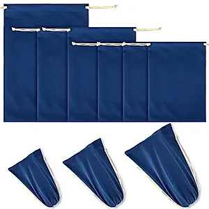6 Pcs 3 Sizes Adult Toy Storage Drawstring Storage Bags Microfiber Toy Bag Organizer Stuff Pouch Sack Drawstring Gift Bags for Jewelry Women Men Travel Camping Valentines Birthday Gifts, Dark Blue