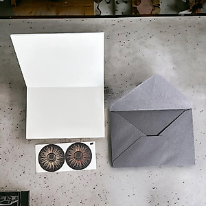 (25/box) Gothic Rose Thank You Cards with Envelopes, 4" x 6" Professional Thank You Card, Classy Thank You Notes, Perfect for Small Business, Wedding, Graduation, Baby Shower, Bridal Shower, Parties