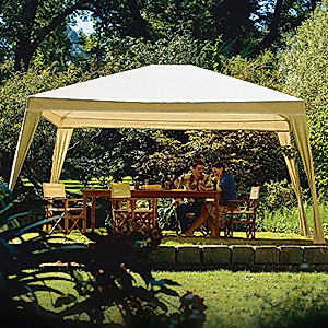 Coolaroo 446703, Camel Isabella Easy to Assemble Travel Canopy Gazebo Tent 10' x 12'