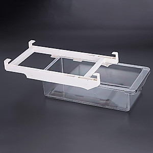 Fridge Drawer Organizer, Refrigerator Organizer Bins Pull Out Shelf Storage Transparent Organizer Fridge Shelf Holder Storage Box for Egg Fruit Vegetable Seafood Meat for Fridge Shelf Under