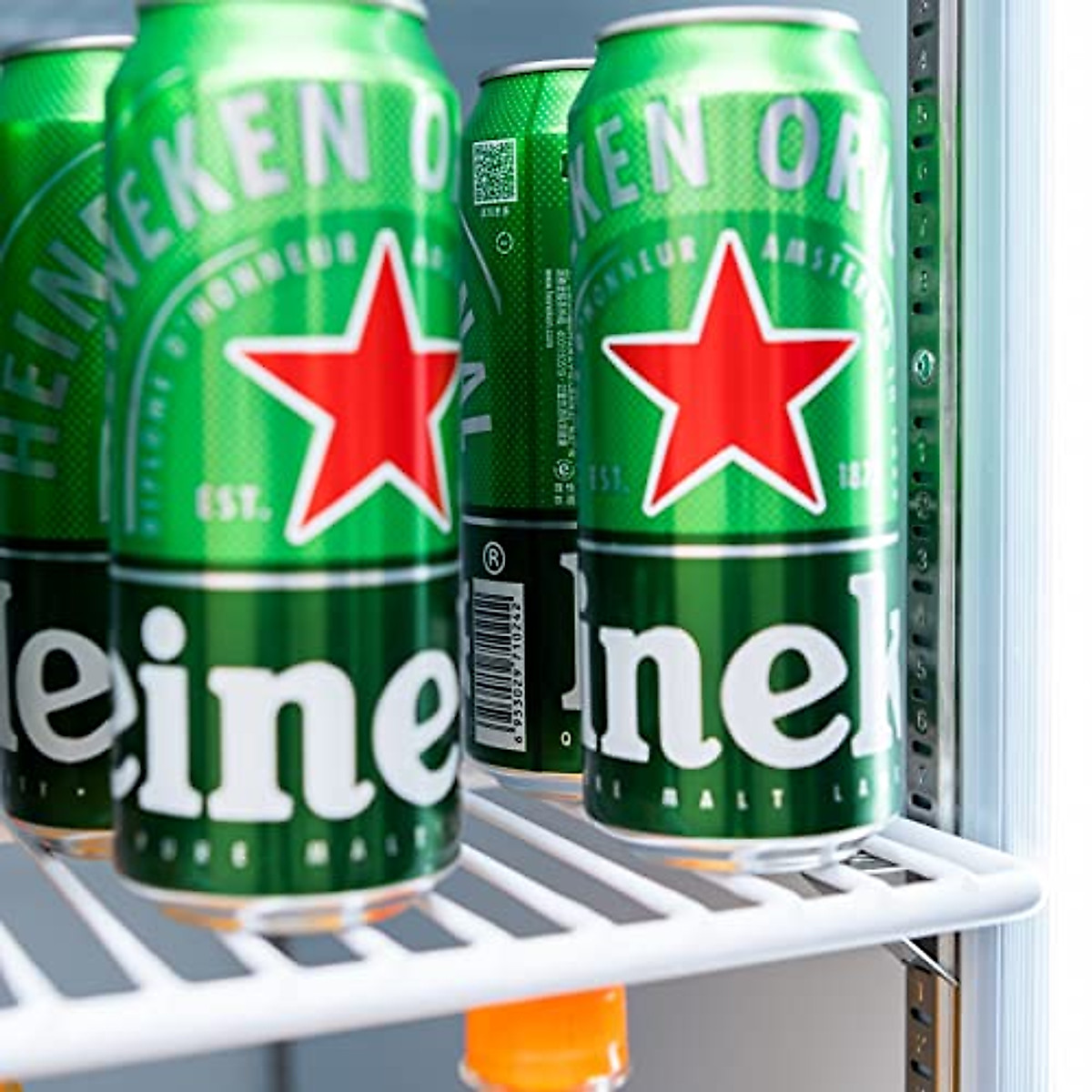 DHPM 51" 2 Sliding Glass Reach in Refrigerator Swing, Door Upright Display Beverage Cooler Merchandiser, Antique White