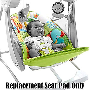 Replacement Seat Pad / Cushion / Cover for Fisher Price Rainforest Friends Take Along Swing (Model CKK59) or Fisher Price Woodland Friends Take Along Swing (Model CBV74)