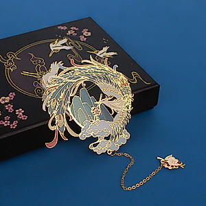 Metal Bookmarks Fox Bookmark Exquisite Suzaku Book Markers Anime Bookmark Gold Cutout Bookmark Cool Reading Book Lovers Gifts for Readers Girls Women Boys Kids Men Best Friend Whale Jump