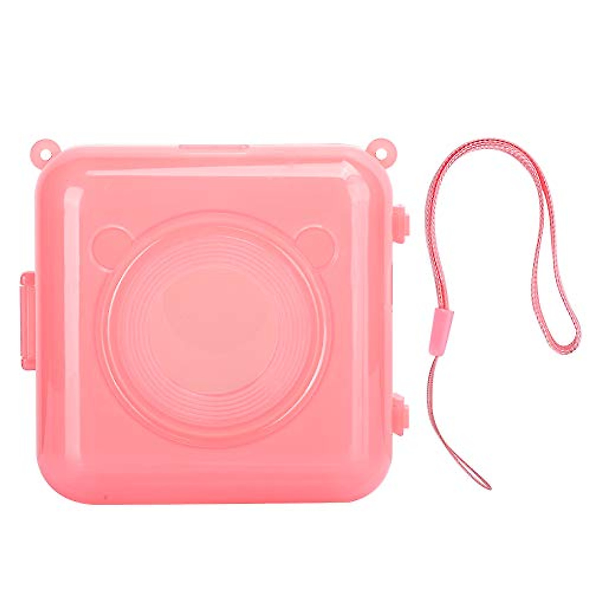 Naroote Printer Protective Case, Pocket Printer Case Protective Shell, Pocket Printer Accessory, Pocket Printer Case for Peripage Transparent/Pink Pocket Printer Accessory