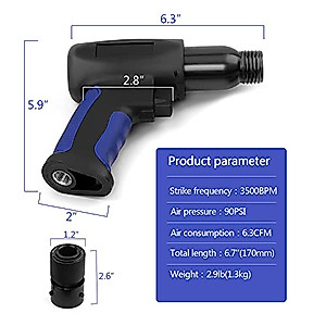 YON.SOU. 13-piece Air Hammer Set with 5pcs Chisels