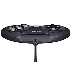Retro-Bit Official Sega Genesis Controller 6-Button Arcade Pad for Sega Genesis - Original Port (Black)