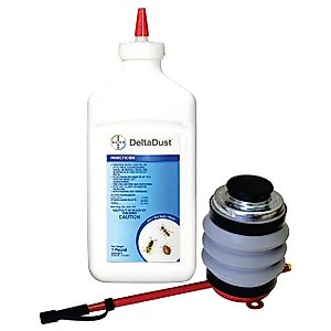 1 LB Delta Dust Insecticide and 1 JT Eaton Hand Duster ~ Kill Carpenter Bees, Bees, Wasps, Fleas, Silverfish, Scorpions, Sowbugs, Millipedes, and numerous Other pests.