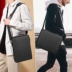 FINPAC Laptop Shoulder Bag for 14-inch MacBook Pro M3/M2/M1 Pro/Max A2779 A2442 2023-2021, 13’’ MacBook Air/Pro, Carrying Case for MacBook Air 15, Surface Laptop, HP, Dell, Acer Chromebook, Purple