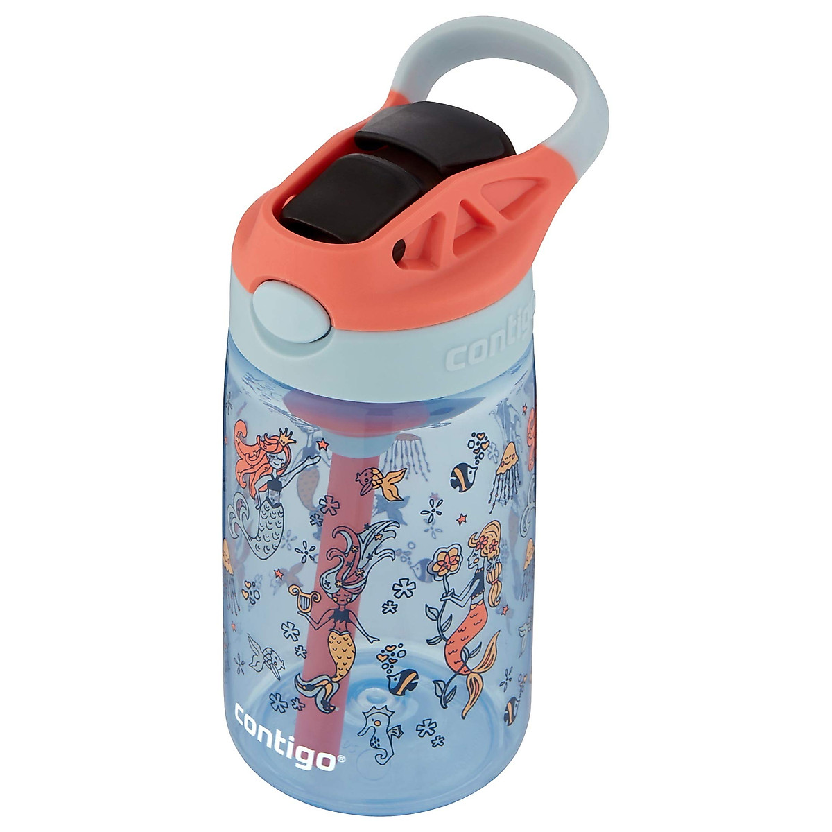 Contigo Aubrey Kids Cleanable Water Bottle with Silicone Straw and Spill-Proof Lid