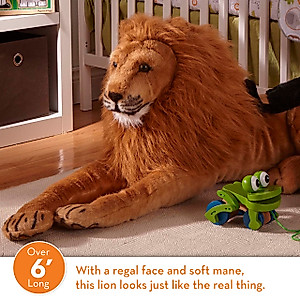 Melissa & Doug Giant Lion - Lifelike Stuffed Animal (over 6 feet long)