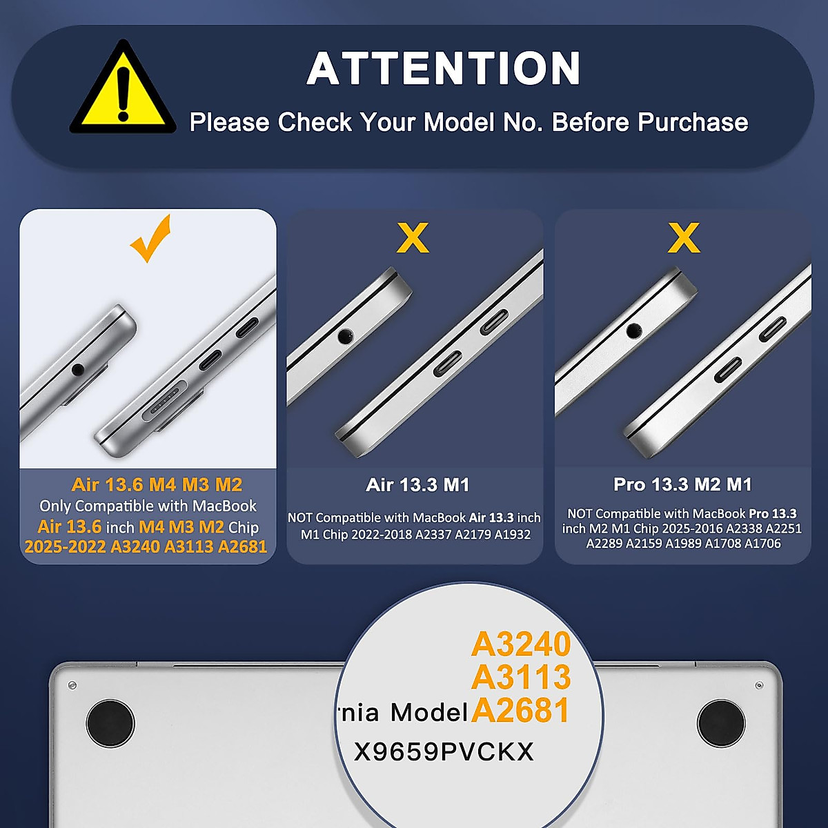 MOSISO Compatible with MacBook Air 13.6 inch Case 2022 2023 Release A2681 M2 Chip with Liquid Retina Display & Touch ID, Protective Plastic Hard Shell Case Cover, Crystal Clear