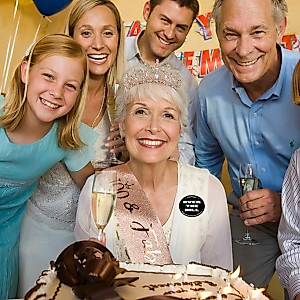 TOBATOBA 100th Birthday Decorations for Women, Rose Gold 100th Birthday Sash and Tiara for Women, 100 & Fabulous Birthday Decorations, Happy 100th Birthday Party Supplies Gift for Women