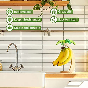 Dostende Banana Holder - Banana Hanger Tree with Stainless Steel Hook for Kitchen Countertop