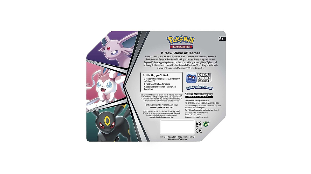 Pokemon TCG: Espeon V Tin with Booster Packs & Code Card