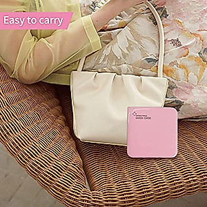 Mask Storage Case Portable Mask Case Masks Organizer for Recyclable, Dust Mask Storage Box for Pollution Prevention 1 Pack (Pink)
