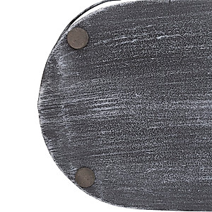 GoCraft Farmhouse Galvanized Metal Flatware Caddy | Rustic Grey Kitchen Home Storage Organiser with 4 Compartments and Handle | Multipurpose Carry-All Utensil Cutlery Napkin Holder