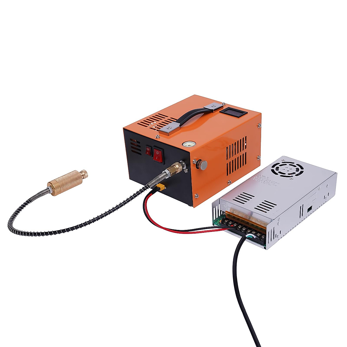 PCP Air Compressor, 30MPA 4500PSI High Pressure Pump Airgun Rifle PCP Air Compressor 110V/12V 300Bar Portable High Pressure Airgun for PCP Rifle, 250W