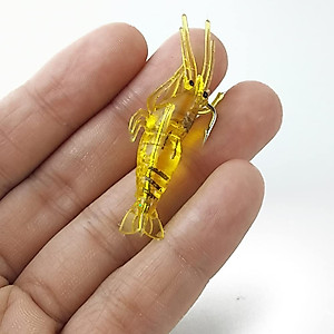 ROYHOO 20pcs Shrimp Simulation Soft Prawn Fishing Lures Bass Crank Hook Bait Tackle