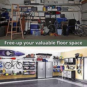 EYPINS Bike Wall Mount Set,Bicycle Storage Rack,Indoor Bike Storage,1Set Bike Hanger Bicycle Wall Mounts,Cycling Pedal Storage Stand,Horizontal Wall Mount Bike Rack