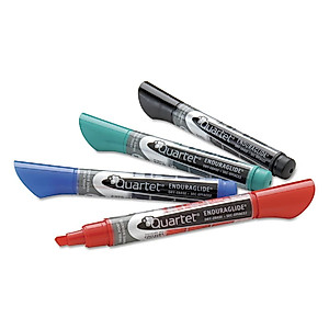 Quartet 5001M Dry-Erase Markers, Chisel Point, 4/PK, Assorted