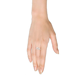 Ritastephens Sterling Silver Leaf Crossover Ring or Toe Ring Adjustable