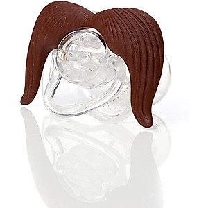 Hipsterkid Mustachifier Pacifier 0-6 Months | BPA-Free, Orthodontic Silicone Nipple | Cute, Funny, Mustache Binkies | Gift for Babies, Newborns, Infants, Toddlers (Gentleman)