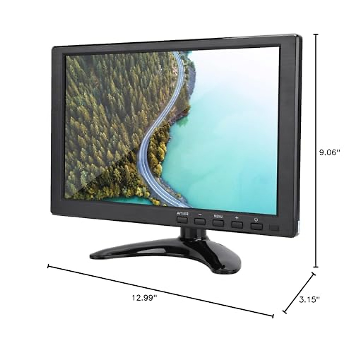 Heayzoki 10.1In Hd Pc Monitor, 1280X800 16:10 Gaming Monitor, Monitor Support/Vga/Input, LCD Screen Monitor, for/ / 360 /, Home Office Accessories