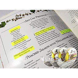 GreyParrot Tape Fluorescent Neon Highlighter Tape Removable, (3 Pack All Yellow), 1/2in x 600in Per Roll, Office/Craft Tape