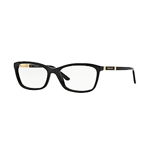 Versace VE 3218 GB1_53 Black Plastic Square Eyeglasses 53mm