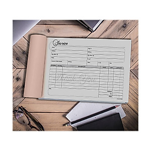 Cosco® Service Invoice Form Book with Slip, Artistic, 5 3/8" x 8 1/2", 3-Part, 50 sets (074008)