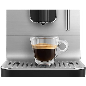 SMEG Fully Automatic Coffee Machine with Steam, Black BCC02BLMUS, Large