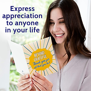 24 Appreciation Cards with Colorful Envelopes and Gold Stickers - Team Gifts, Teacher Gifts Bulk, Volunteer and Employee Appreciation Cards, Gratitude and Encouragement Cards - Boxed Set of Thank You