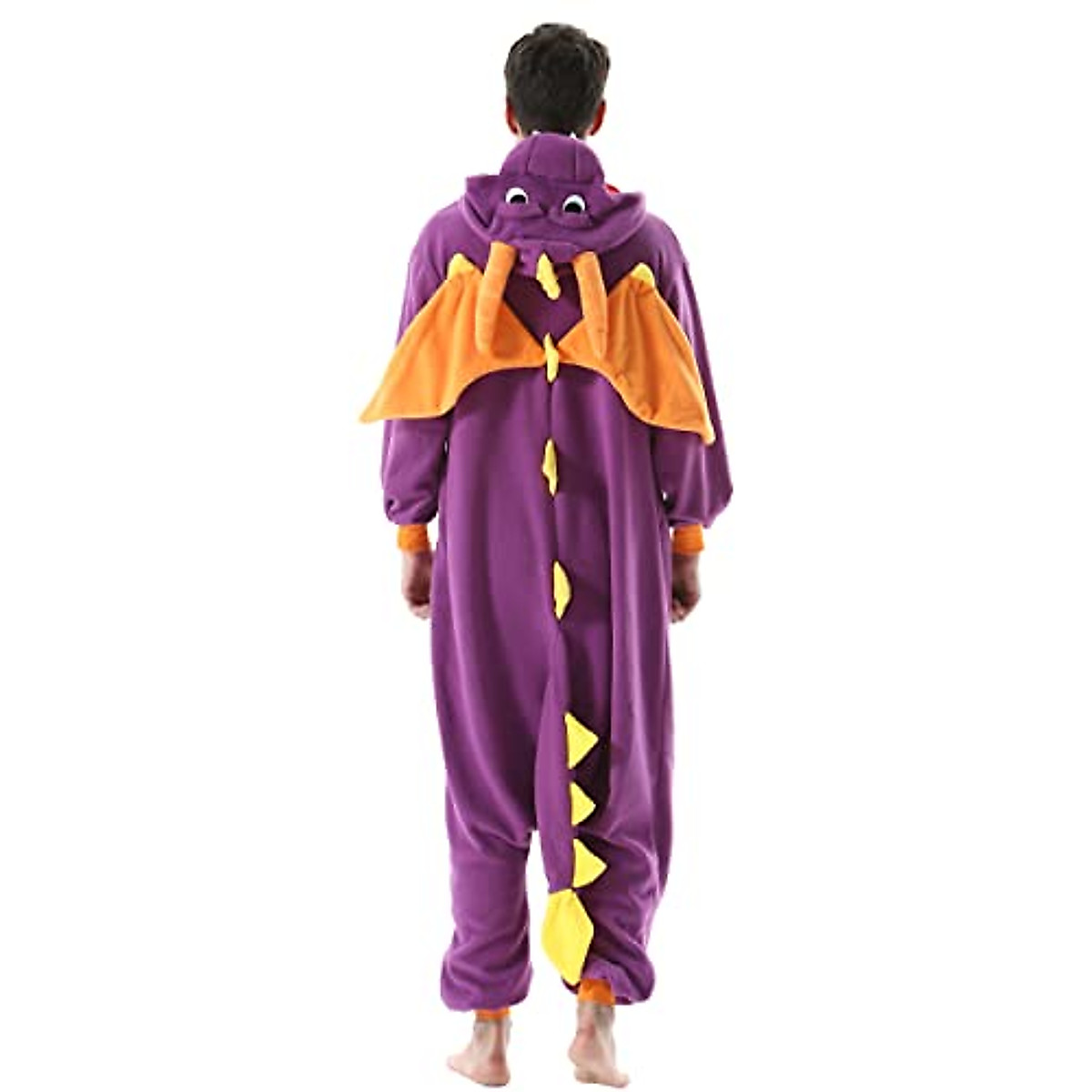 SAMGU Adult Dragon Onesie, Halloween Cosplay Costume, Cartoon One Piece Pajamas Homewear for Women Men Large