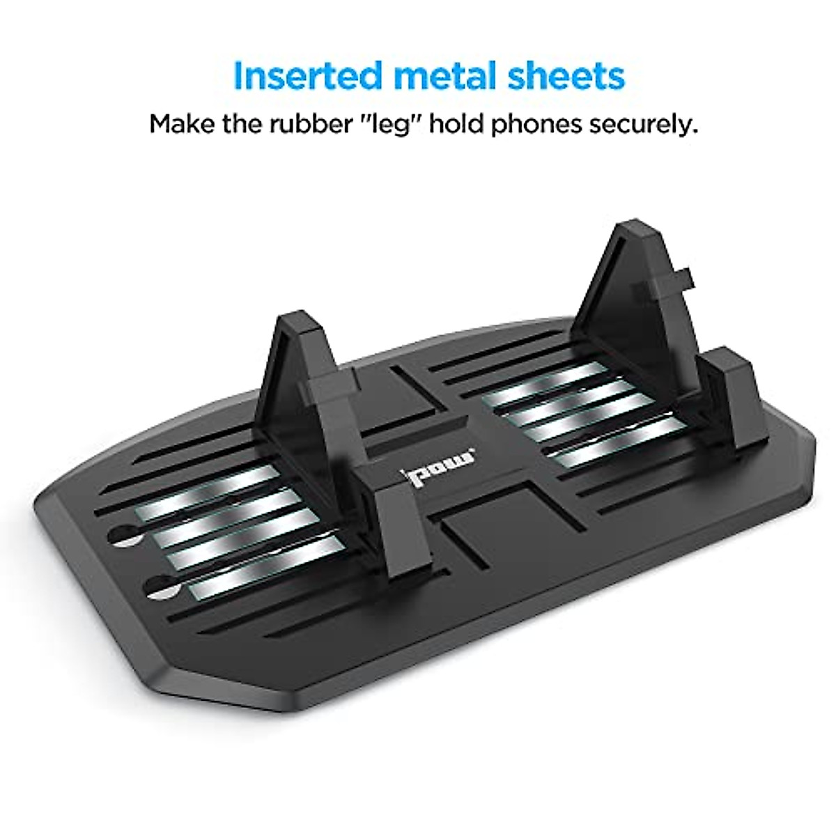 IPOW Anti-Slip Silicone Car Phone Dashboard Pad Mat,Hands-Free Cell Phone Holder for Car/Home/Office Compatible with iPhone 7 7P 6s 6 X XS 8 8P 5S,Galaxy S8 S7 S6 S5, Google Nexus