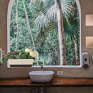 Lainrrew 3 Pack Window Box Planters, 12 Inches Rectangular Planter Plastic Flower Box Plant Pots Plant Containers with Tray for Balcony, Windowsill, Garden, Home Office Outdoor Decoration (Coffee)