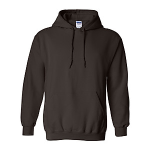Gildan Men's Fleece Hooded -Sweatshirt, Style G18500 L DARK CHOCOLATE
