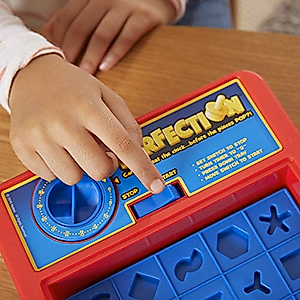 Hasbro Gaming Perfection Game for Preschoolers and Kids Ages 5 and Up, Popping Shapes and Pieces, Preschool Board Games for 1 or More Players