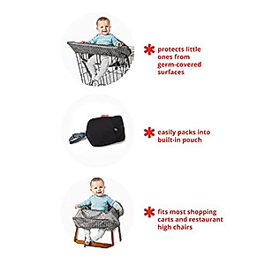 Skip Hop Shopping Cart Cover, Take Cover, Grey Feather