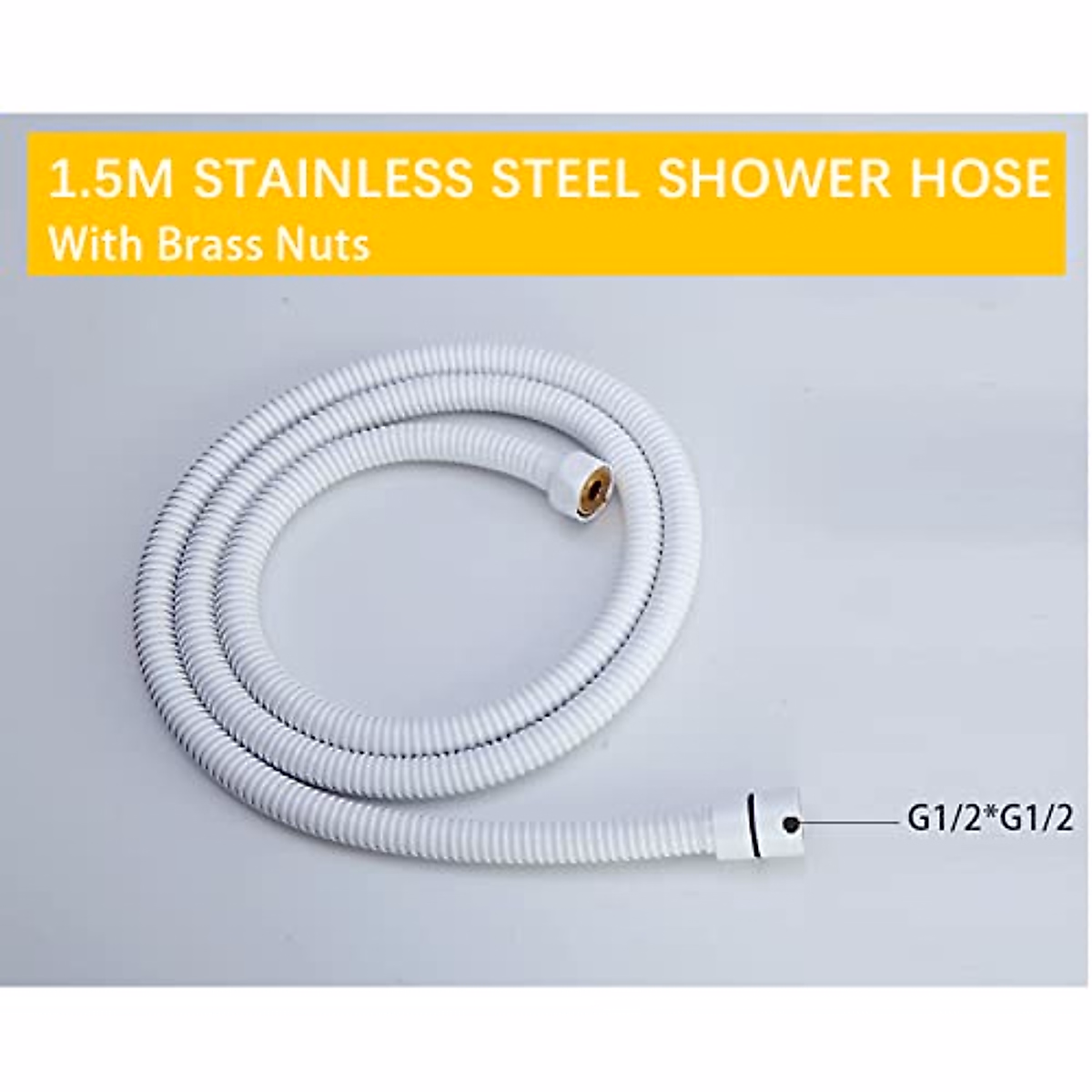 MINJING Bidet Faucet, Handheld Toilet Bidet Sprayer, Solid Brass White Douche Kit, Bidet Faucet Washer Shower Spout,C Set