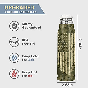Camouflage 17oz Stainless Steel Bullet Tumbler - Christmas Gifts for Dad from Daughter Son, Dad Gifts, Christmas Gifts for Husband from Wife - Birthday Gifts for Men Dad Grandpa Papa Uncle