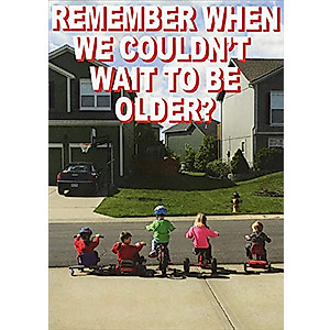 Recycled Paper Greetings 5 Kids on Bikes Funny/Humorous Birthday Card