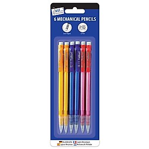 Just stationery Mechanical Pencil with Eraser (Pack of 6)