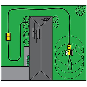 Nelson Traveling Sprinkler RainTrain 13,500 Square Feet Yellow (818653-1003)