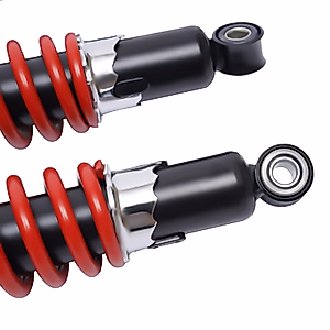 DOONARCES 220mm Front Suspension Upper/Lower Swingarm Kit Go Kart Front Suspension Swingarm Assembly Fit ATV Go Kart Buggy Quad Bike 3 Holes, Black+Red