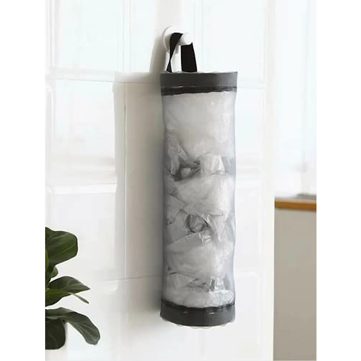 Plastic Bag Holder, Grocery Bag Holder, Hanging Storage with Hook, Organizer, Recycling Bag Holder, Trash Bags